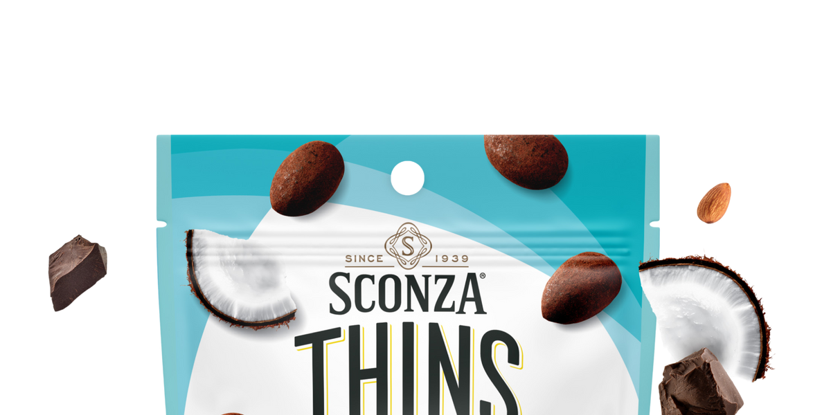 Dark Chocolate Coconut THINS, 5oz • Sconza Chocolate